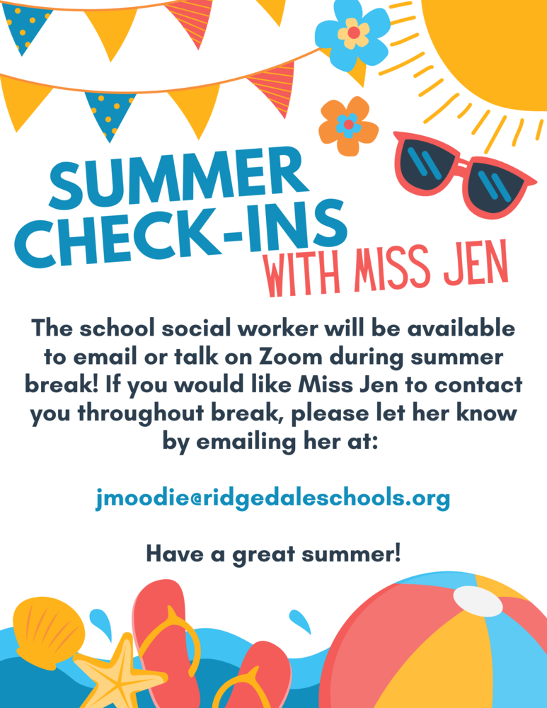 Summer Check Ins for Jr/Sr High Students | Ridgedale Local School District